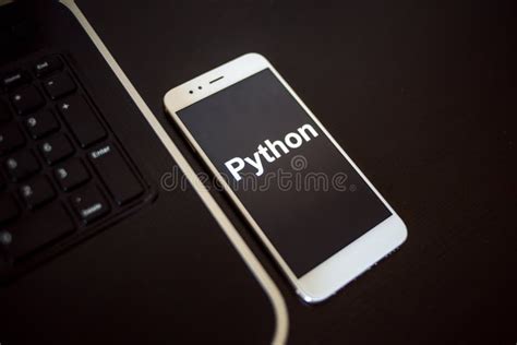 Programming Language Python For Mobile Development Concept Smartphone