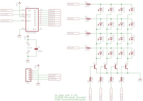 Smalls Dc Motors In Matrix With Arduino 74hc595 And Tip120 All