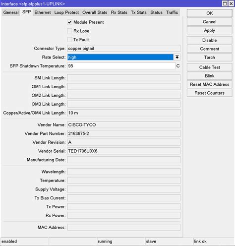 Routeros V7 Bug On Ros6 Working Unrecognized 10gb Sfp Dac Direct Attach Cable Copper