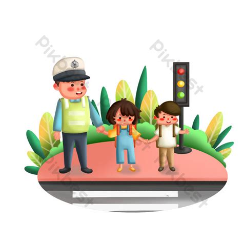 ภาพการ์ตูนวาดด้วยมือวันความปลอดภัยการจราจร เทมเพลต แบบ Psd ดาวน์โหลดฟรี Pikbest