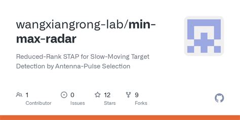 Github Wangxiangrong Labmin Max Radar Reduced Rank Stap For Slow