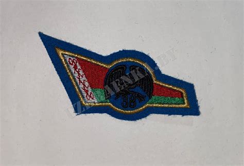 Купить ШЕВРОН УГОЛОК 38 ОМобБр (черный орел) в Минске с доставкой!