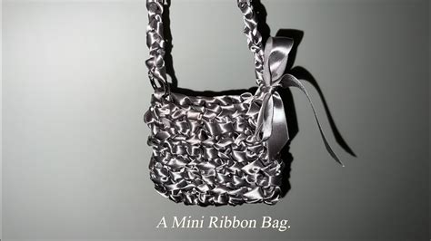 리본실로 가방 완성🎀🩶 미니 리본백 만들기 코바늘 뜨개 가방 Diy Crochet A Mini Ribbon Bag