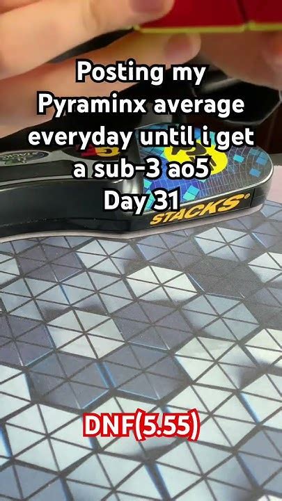 Posting My Pyraminx Average Everyday Until I Get A Sub 3 Ao5 Day 31