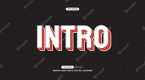 Premium Vector | Editable vector intro text effect