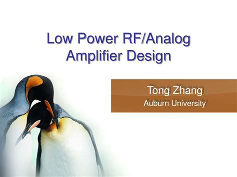 Ppt Low Power Rf Analog Amplifier Design Powerpoint Presentation Free Download Id