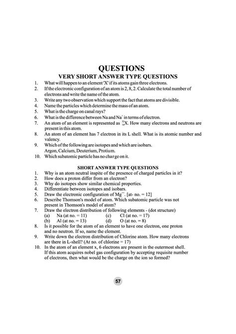 Class 9 Science Notes For Structure Of The Atom Pdf Study Material