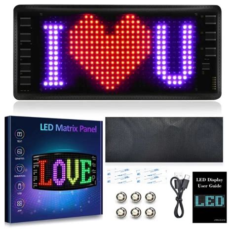 LED Matrix Pixel Panel USB V Flexible Addressable RGB Pattern Graffiti Scrolling Text