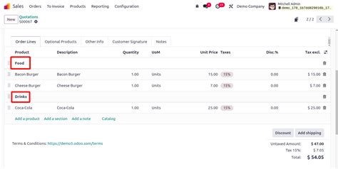 Sales Quotations In Odoo Sales Odoo V Enterprise Edition Book