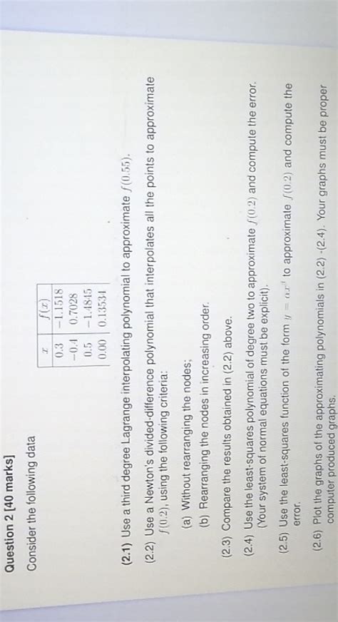 solved question 2 [40 ﻿marks]consider the following