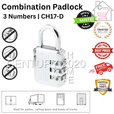 push button padlock 3 digit push numbers button combination pad lock