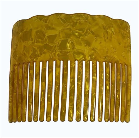 Samoan Hawaiian Faux Turtle Shell Comb Plain Gold Etsy