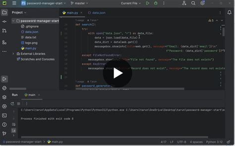 Python Tkinter Passwordmanager Opensource Pythonprojects Tarun