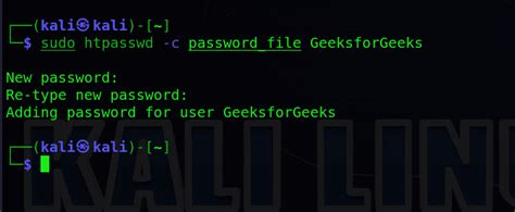 Htpasswd In Linux Geeksforgeeks