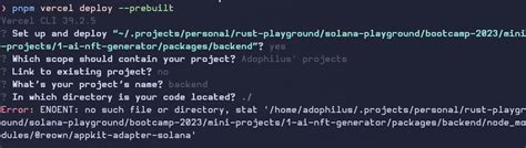 Vercel Deploy Prebuilt Always Errors Out Unexpectedly Help Vercel