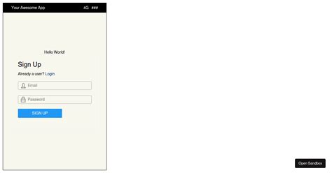 Authui Example With Login Component Source Code Codesandbox