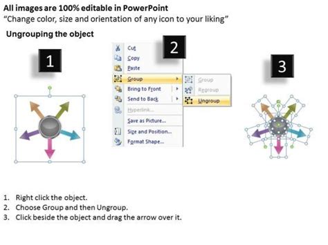 Arrow Diverging Steps With Globe Flow Chart Ppt Cycle Diagram PowerPoint Slides