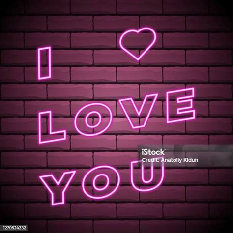 나는 당신을 사랑 네온 사인 벡터 사랑 디자인 템플릿 네온 사인 라이트 배너 네온 간판 야간 밝은 광고 빛 비문 벡터 일러스트레이션 개념에 대한 스톡 벡터 아트 및 기타
