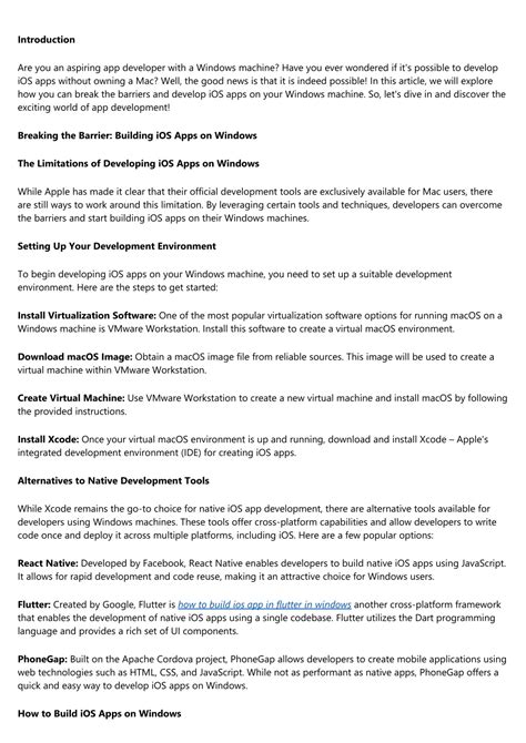 Ppt Breaking Barriers Developing Ios Apps On Your Windows Machine Powerpoint Presentation