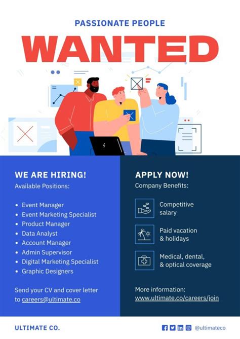 Creative Job Hiring Poster Free Poster Template Piktochart