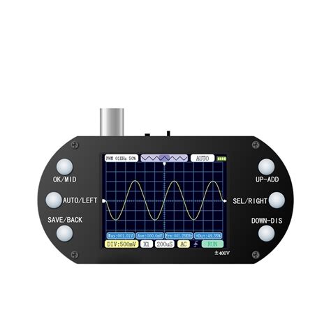 Handheld Mini Oscilloscope 500khz Bandwidth 25msas Sine Wavesquare