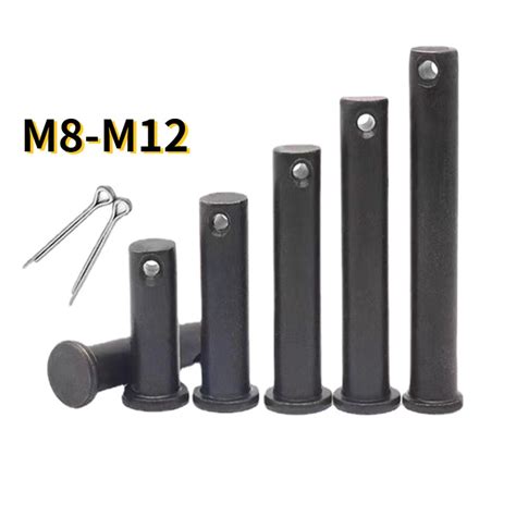 XNY Gb Pin Shaft Hair Black T Shaped Pin Shaft Positioning Pin Flat Head With Hole Pin Nail