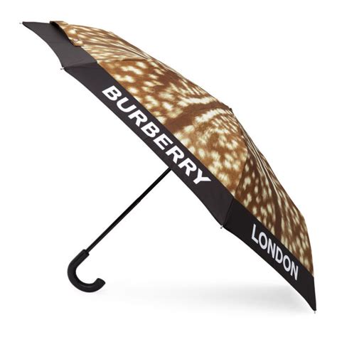 Burberry Brown Deer Folding Umbrella Burberry