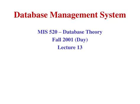 Ppt Database Management System Powerpoint Presentation Free Download Id6315366