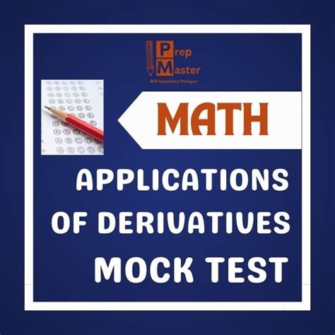 Applications Of Derivatives Prep Master