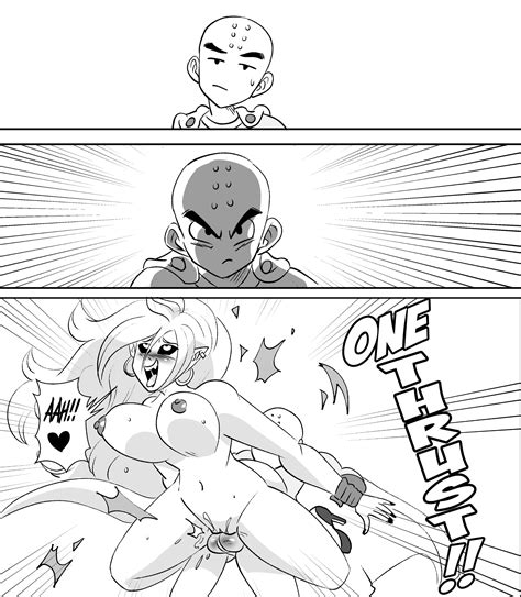 Rule 34 Ahe Gao Android 21 Bald Bald Man Black And White Comic Comic Page Cosplay Defeated