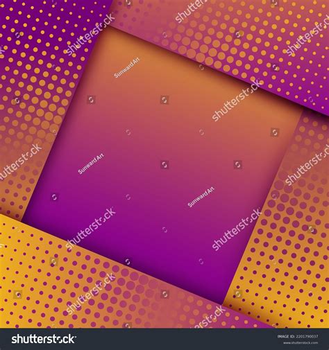 Square Border Frame Gradient Dotted Texture Stock Vector Royalty Free