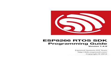 Esp8266 Rtos Sdk Espressif · Espressif Systems Esp8266 Rtos Sdk