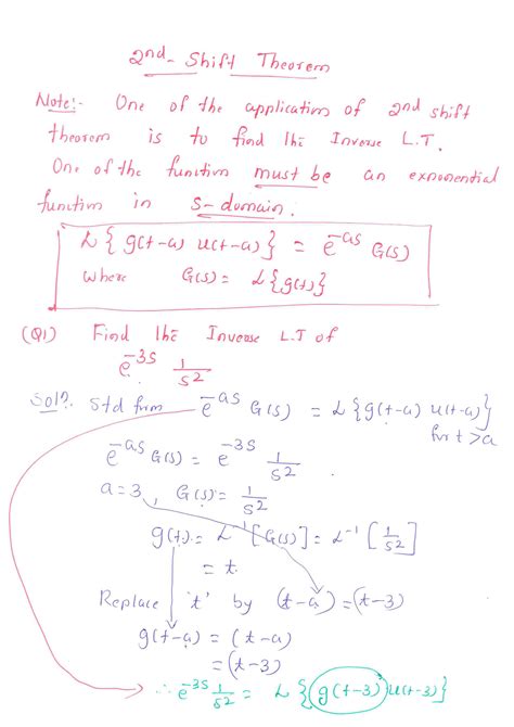 SOLUTION: Mathematics lesson 4 laplace transforms 2nd shift theorem ...