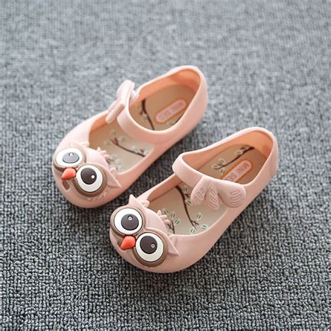 뜨거운 판매 아기 젤리 신발 여자 샌들 아이 올빼미 패턴 2016 새로운 여름 만화 공주 어린이 신발mini Melissa