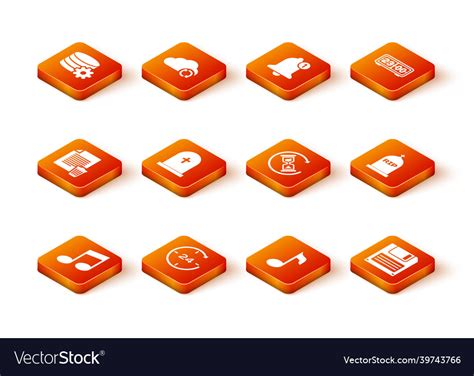 set music note tone clock 24 hours delete file vector image