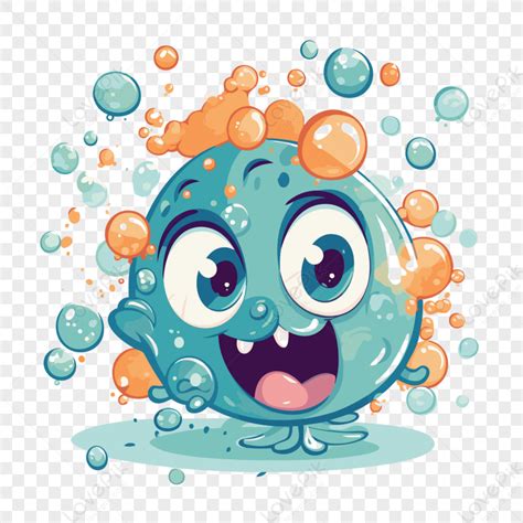 파란색 비누 거품을 기반으로 하는 거품이 많은 클립 아트 만화 캐릭터 벡터샴페인 Png 일러스트 무료 다운로드 Lovepik