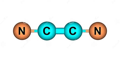 Cyanogen Molecular Structure Isolated On White Stock Illustration Illustration Of Sphere