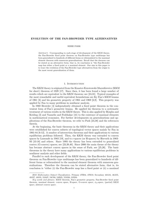 Pdf Evolution Of The Fan Browder Type Alternatives