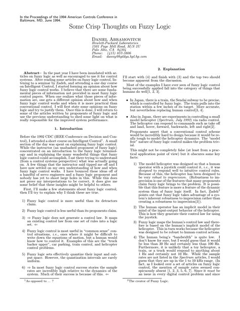 PDF Some Crisp Thoughts On Fuzzy Logic