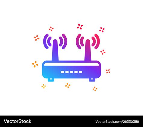 Wifi Router Icon Computer Component Sign Vector Image