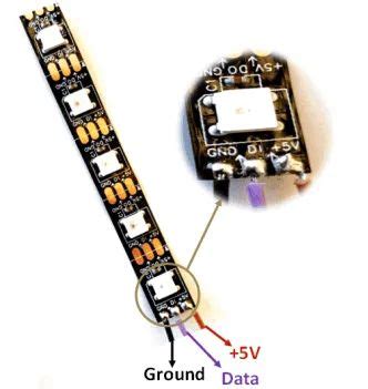 NeoPixel LEDs Strip Pinout Arduino Interfacing Applications Pic Microcontroller Metal