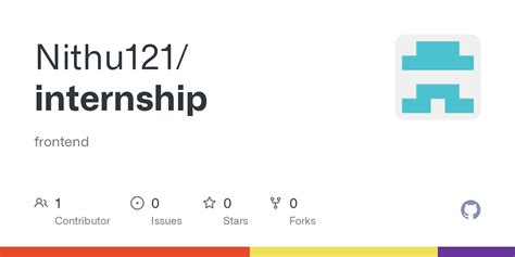 Github Nithu121internship Frontend