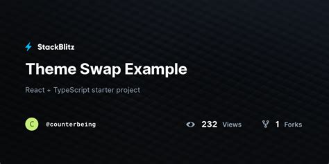 Theme Swap Example Stackblitz