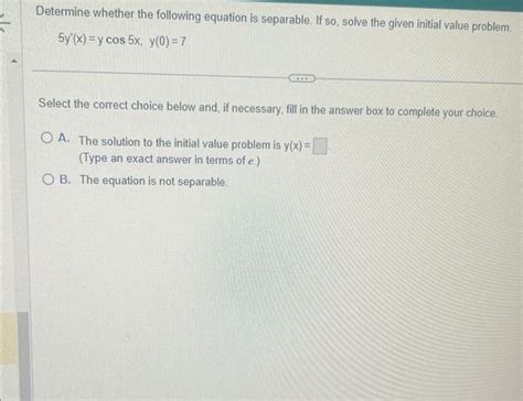 Solved Determine Whether The Following Equation Is Chegg