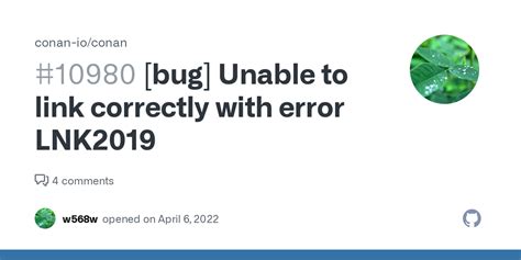 Bug Unable To Link Correctly With Error Lnk2019 · Issue 10980