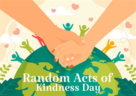 Random Acts Of Kindness Vector Illustration On February 17th Various