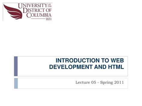 Ppt Introduction To Web Development And Html Powerpoint Presentation