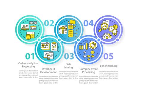 Business Intelligence Techniques Circle Infographic Template Stock