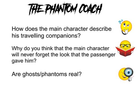 Two Ks2 Inference Guided Reading Session Based On The Phantom Coach Ghost Horror Story