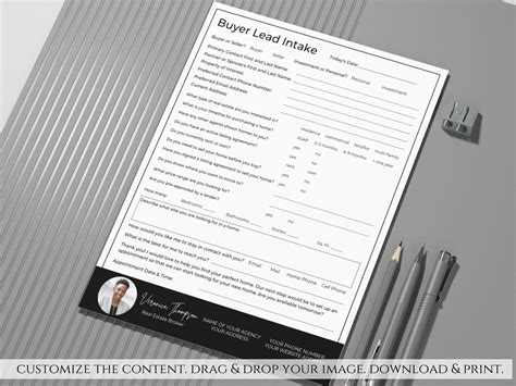 Editable Real Estate Lead Intake Sheet Printable Buyer Etsy